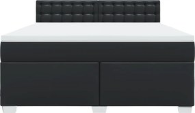 Box spring postel s matrací černá 180x200 cm umělá kůže 3288432