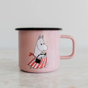 Hrnek Moominmamma 0,37l, smalt / růžový