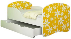 Dětská postel - Oranžová sedmikráska 140x70 cm + šuplík