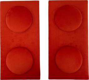 Sinsay - Čalouněné nástěnné panely ve tvaru bloku 2 pack - červená