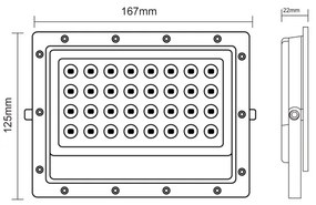 LED Venkovní reflektor LED/50W/230V 5000K IP65 šedá