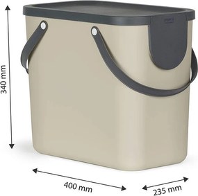 Koš na tříděný odpad ALBULA cappuccino 25 l