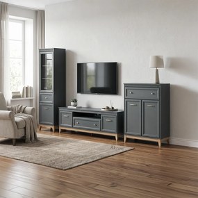 TERRA s | vitrína  TA-5 | 92 cm | šedá