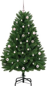 Umělý vánoční stromeček 150 cm 150 LED Teplá bílá PVC a ocel 3395678
