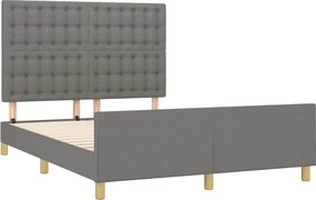 Postel bez matrace tmavě šedá 140 x 200 cm textil 3125382