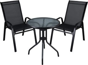 TRENDIE Sestava zahradního nábytku - 2 židle a stůl 60cm kulatý