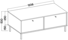 Falco TV stolek Tomila 302/2 eukalyptus