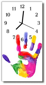 Nástěnné hodiny vertikální Ručně malovaná barevná barva