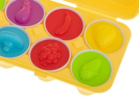 Creative Corner Vzdělávací třídička puzzle odpovídá tvarům ovocných vajíček 12ks