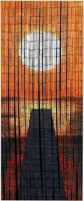 Bambusový závěs Západ slunce, 90x200 cm