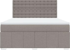 Box spring postel s matrací taupe 180x200 cm textil 3294065