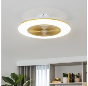 Brilagi - LED Stmívatelné svítidlo s ventilátorem AURA LED/38W/230V zlatá + DO