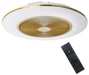 Brilagi - LED Stmívatelné svítidlo s ventilátorem AURA LED/38W/230V zlatá + DO