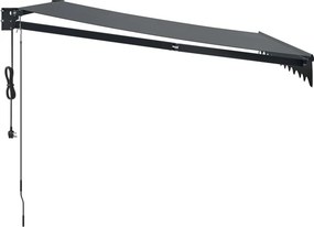 Automatická zatahovací markýza antracitová 3 x 2,5 m 3154511