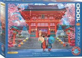 EUROGRAPHICS Puzzle Jarní sakura / 1000 dílků / 68 × 48 cm