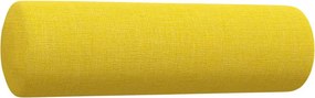 2dílná sedací souprava s polštáři světle žlutá textil 3278340
