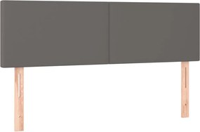 Box spring postel s matrací šedá 140x200 cm umělá kůže 3141009