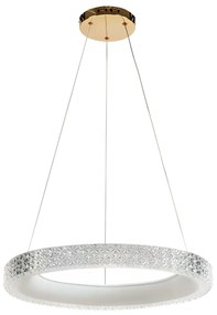 Toolight Závěsné LED osvětlení Crystal LE12 MS002-CP růžová zlatá 60 cm