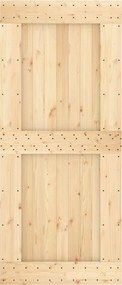 vidaXL Posuvné dveře s kováním 90 x 210 cm masivní borové dřevo [3203263]