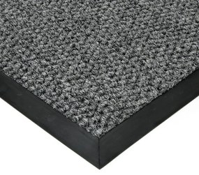 Šedá textilní zátěžová vstupní čistící rohož Fiona - 200 x 200 x 1,1 cm