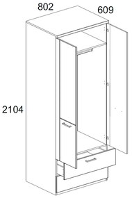 Skříň 2d2s dub navarra Doorset Mebel Bos