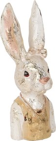 Dekorace busta králík se zlatým třpytem - 12*12*29 cm