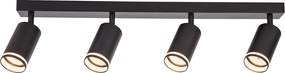 Bodové svítidlo Pipe Ring, 4x černé kovové stínítko, b