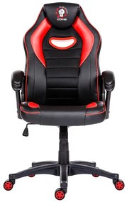 Herní židle Antares RAPTOR — PU kůže, černá/červená