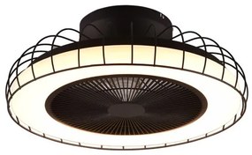 Trio R64122132 LED stropní ventilátor Sandfjord 1x30W | 3420lm | 2700-6500K | IP20 - matná černá