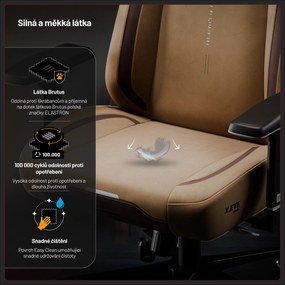 Herní židle látková hnědá, Normal: Diablo X.Eye Prime Camel Brown