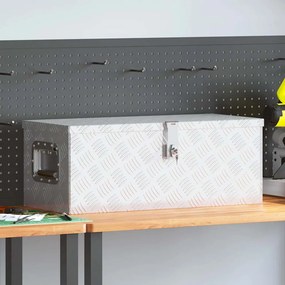 Úložný box stříbrný 70 x 31 x 27 cm hliník 152250
