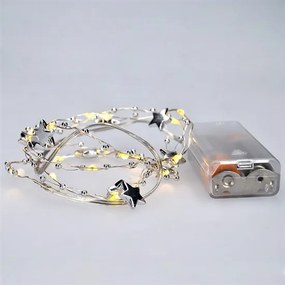 SOLIGHT LED řetěz řetízek s dekoracemi, 20LED řetěz, 1m, 2x AA, IP20