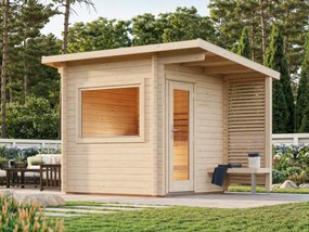 Sauna PALMAKO SANNA 4,1 m² outdoor Barva: Tmavě-šedá + bílá