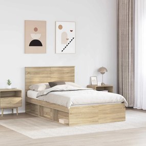 Rám postele s čelo Sonoma 120 x 190 cm Masivní borové dřevo 3409374