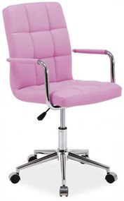 Casarredo Kancelářská židle ELZA růžová ekokůže