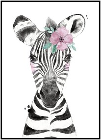 Plakát Zebra Rozměr plakátu: 50 x 70 cm, Varianta zebry: Zebra s brýlemi