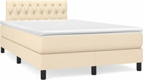 Box spring postel s matrací krémová 120x200 cm textil 3140286