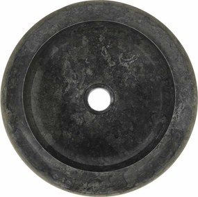 Umyvadlo 40 x 12 cm mramor černé 142766