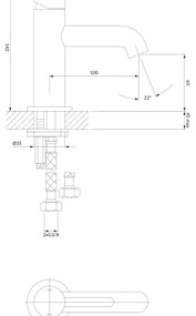 OMNIRES Y1210CR - Umyvadlová baterie Y 14,2 cm lesklý chrom