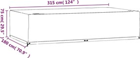 vidaXL Plachta na zahradní nábytek s 12 očky 315x180x75 cm obdélníková [319310]