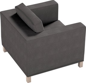 Potah na křesko IKEA Karlanda, krátký barva šedá látka pletený vzor