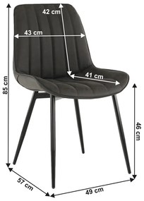 Kondela Židle, tmavě šedá / černá, Hazal
