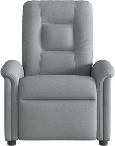 Elektrické polohovací křeslo světle šedé textil 3303234