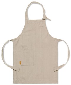 ferm LIVING Dětská zástěra Hale Apron Sand, přírodní barva, textil