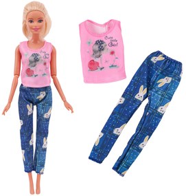Šatičky pro panenku Barbie - kalhoty + triko (30 cm) Barva: L330