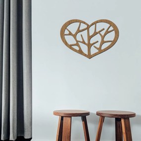 dřevo života Dřevěné srdce - STROM Barevný vzor: Šedá, Rozměry (cm): 20x14