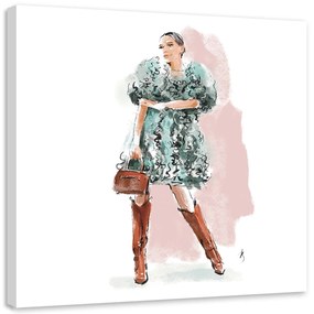 Gario Obraz na plátně Módní žena Paris - Irina Sadykova Rozměry: 30 x 30 cm