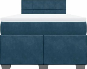 Box spring postel s matrací tmavě modrá 120x190 cm samet 3286262