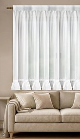 VÁNOČNÍ ZÁCLONA NA PÁSCE FLAKE 350X160 CM BÍLÁ