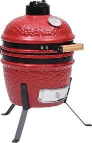 vidaXL Zahradní gril a udírna 2 v 1 Kamado keramický 56 cm [316093] Barva: Červená